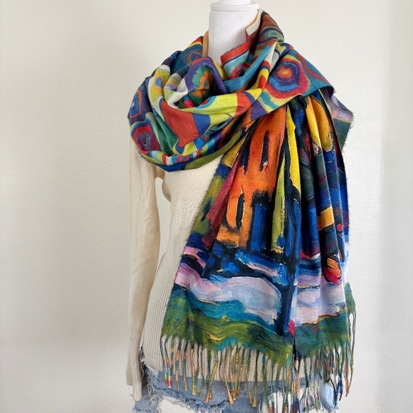 Accessories | 10 Cashmere German Art Scarf Hand Tailored Color ...